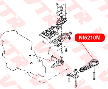 VTR: NI5210M Подушка двигателя, левая